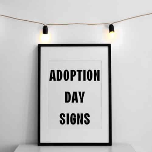 Adoption Day Signs – Foster to Adopt | Get Your Holiday On