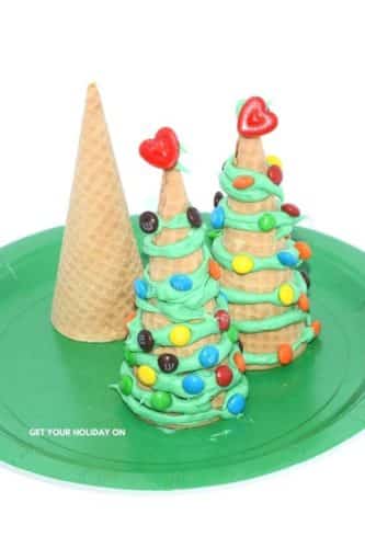 Sugar Cone Christmas Trees | Get Your Holiday On
