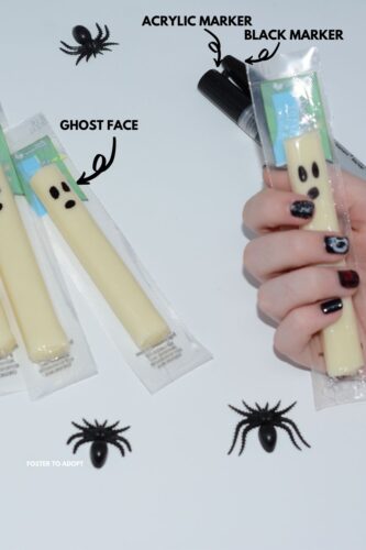 String Cheese Ghosts - Healthy Halloween Snack | Get Your Holiday On