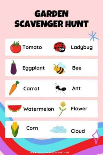 The Best Free Printable Garden Scavenger Hunt - Get Your Holiday On