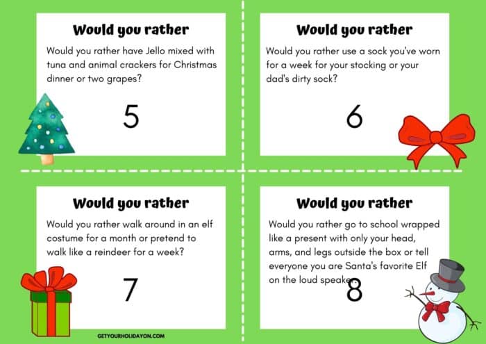 Would You Rather (Christmas Kid-Friendly Edition) | Get Your Holiday On